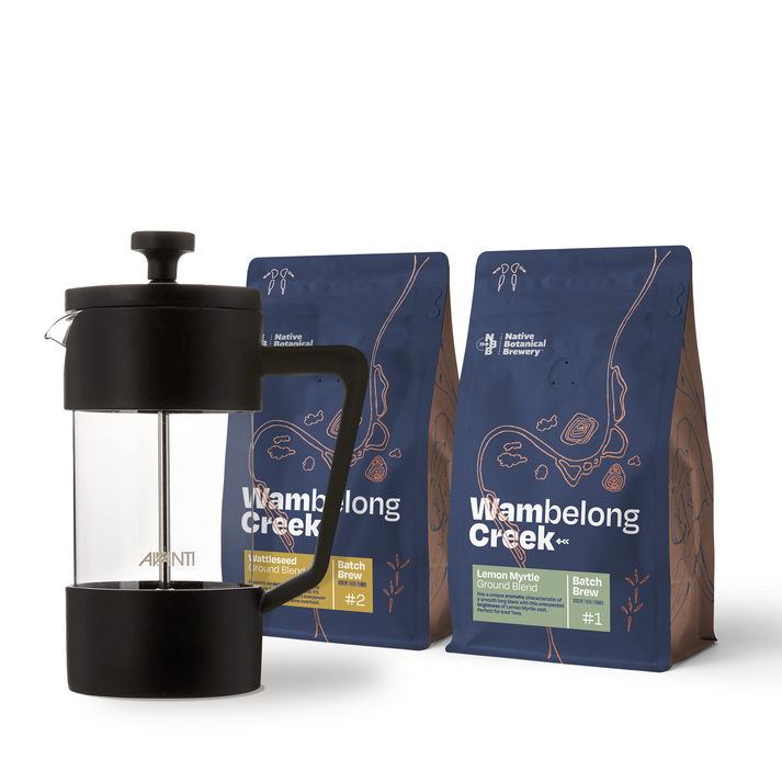 250 Gee Pack: Premium Native Coffee & Percolator – Native Botanical Brewery